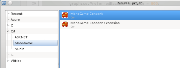 Utilisation du plugin MonoGame pour MonoDevelop 4.x sous Linux - Demonixis Games